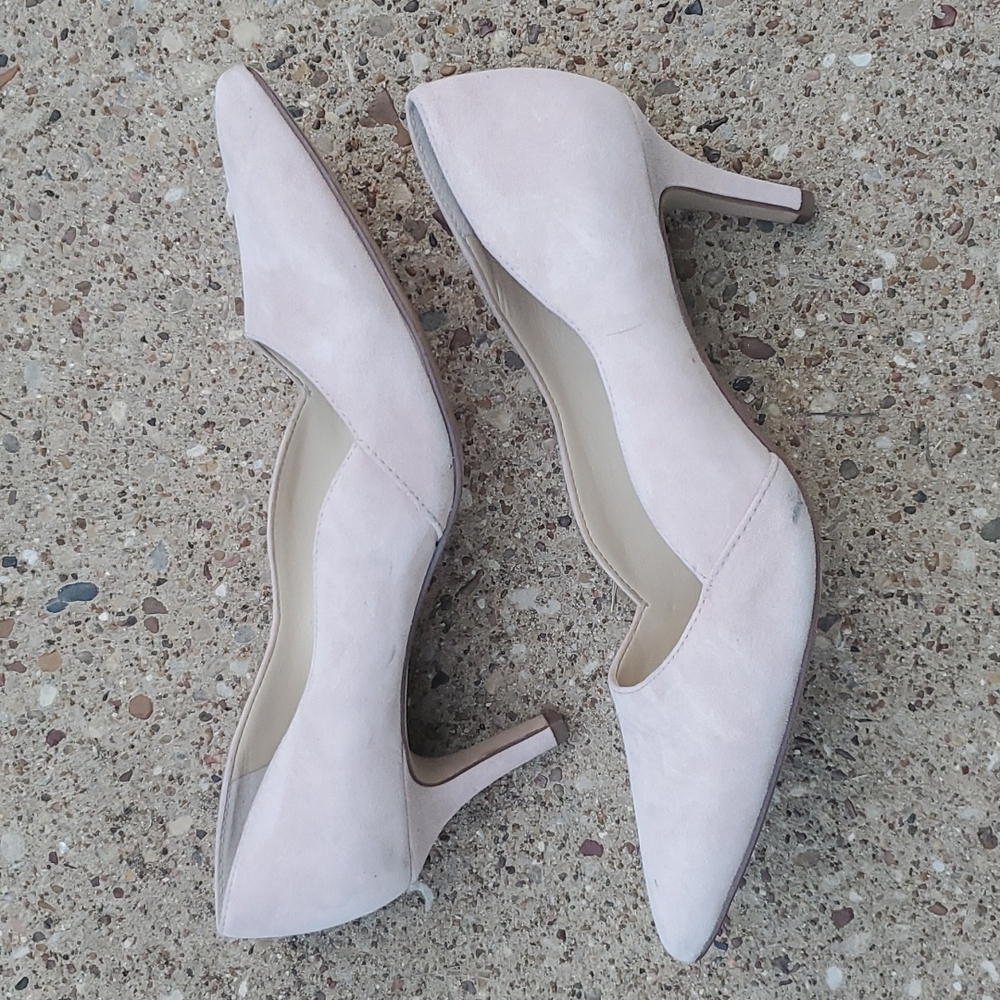 Sole Society Edith Blush Pink Leather Kitten Heels Pu… - Gem